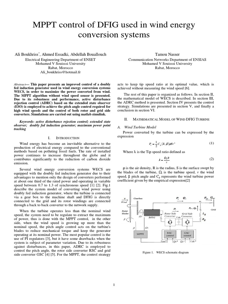 Boukhriss Jdsi Enset 2015 | PDF | Wind Power | Wind Turbine