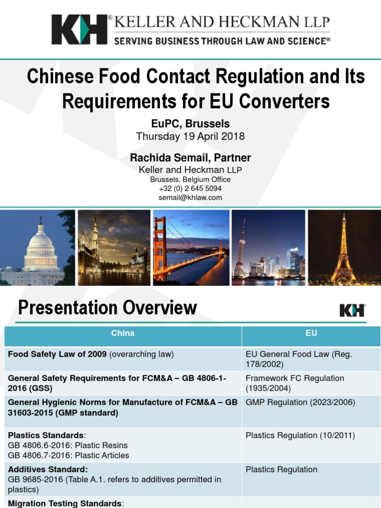 China Food Contact Regulation and Its Requirements For EU Converters ...