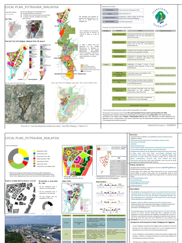 Local Area Plan Case Study of Putrajaya | PDF | Economies | Government