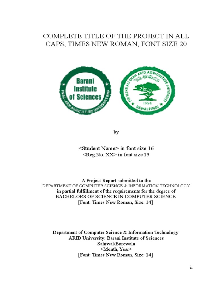 FYP Report Format | Download Free PDF | Thesis | Usability