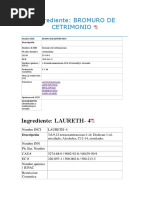 Ficha Técnica de Cremophor RH 40 | PDF | Química | Sustancias químicas
