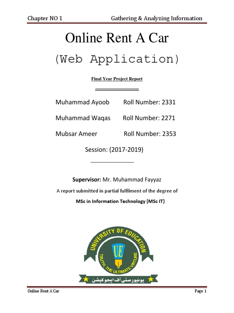 Online Car Rental System | PDF | Efficiency | Usability