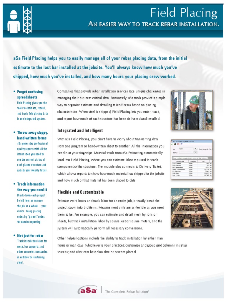 N Easier Way To Track Rebar Installation.: Integrated and Intelligent | PDF | Computing ...