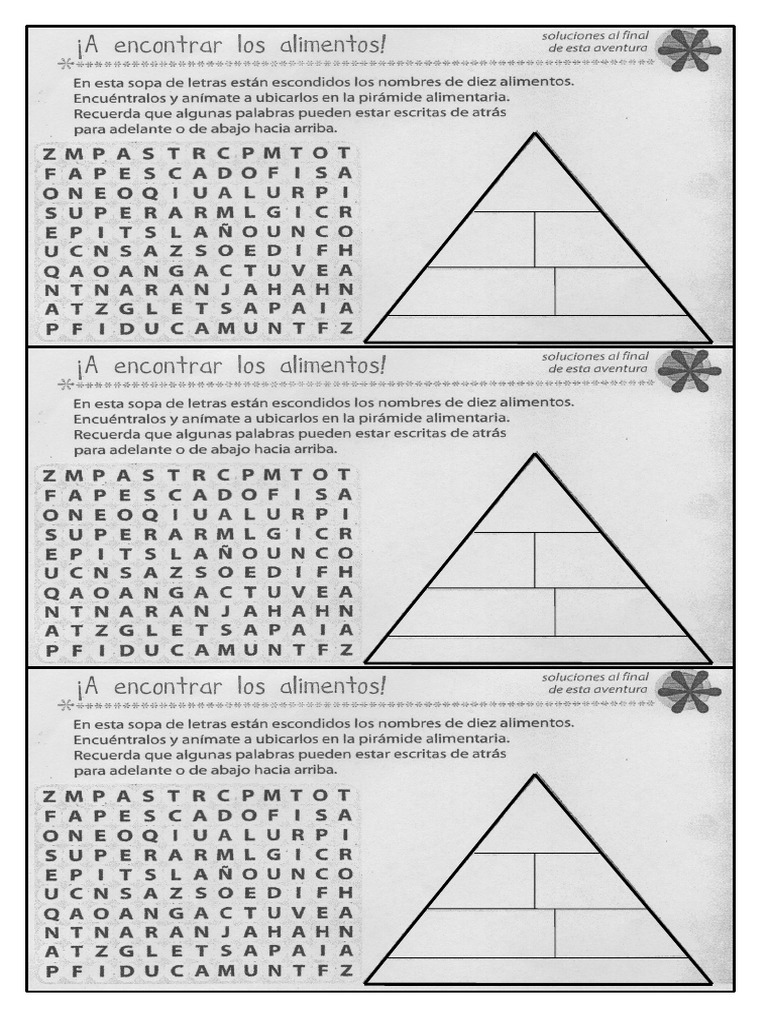 Sopa de Letras Nutrición | PDF