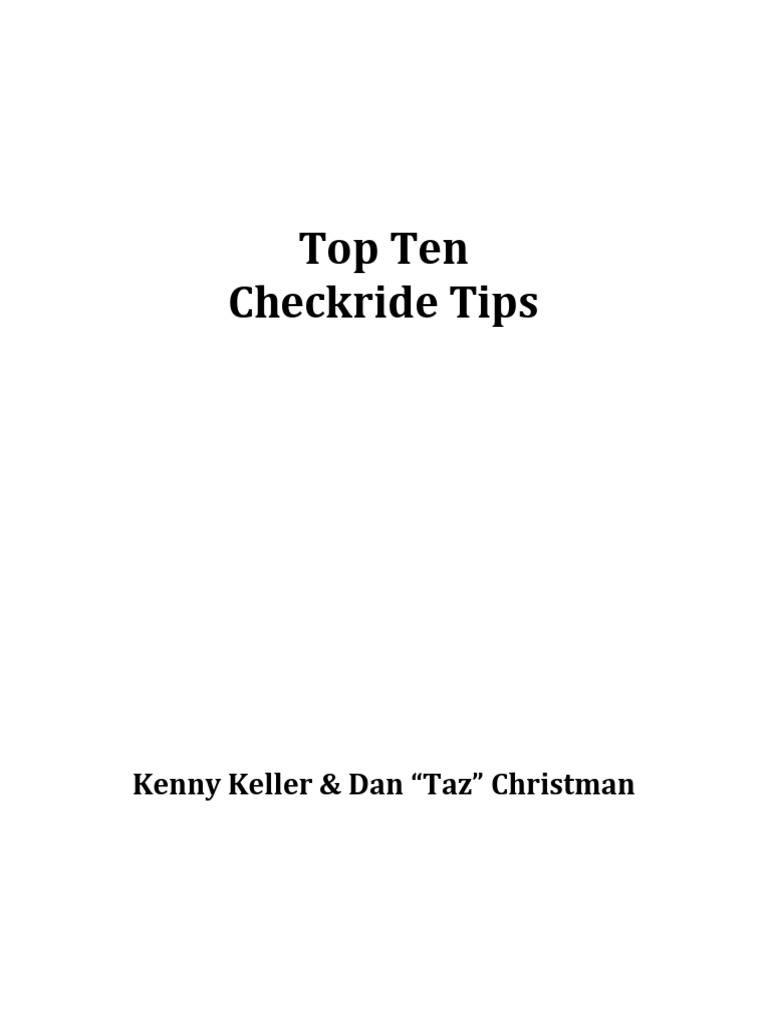 Top Ten Helicopter Checkride Tips | PDF | Flight Instructor | Test ...