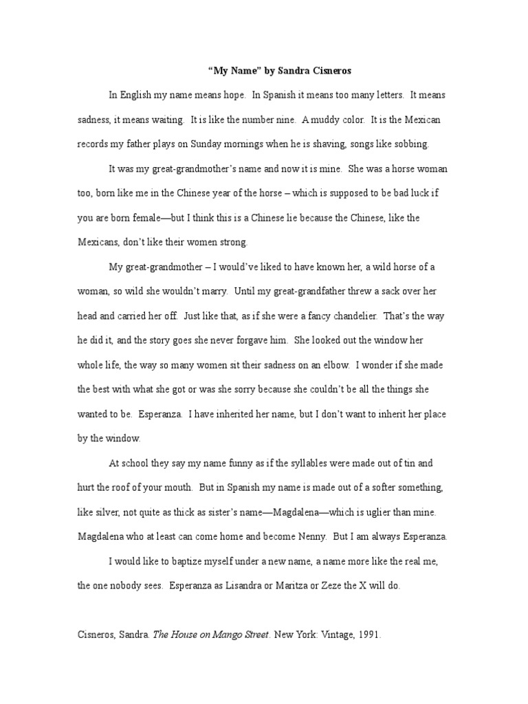 My Name Cisneros For Website | PDF