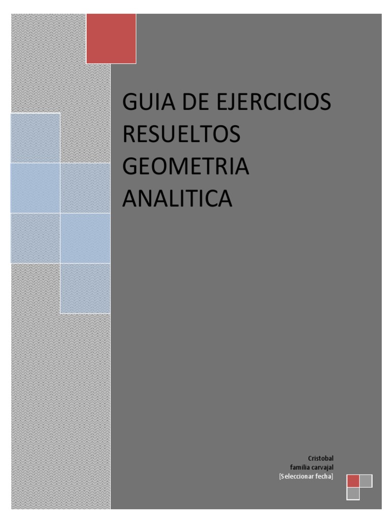 Guia de Ejercicios Resueltos de Geometria Analitica | PDF | Elipse | Circulo