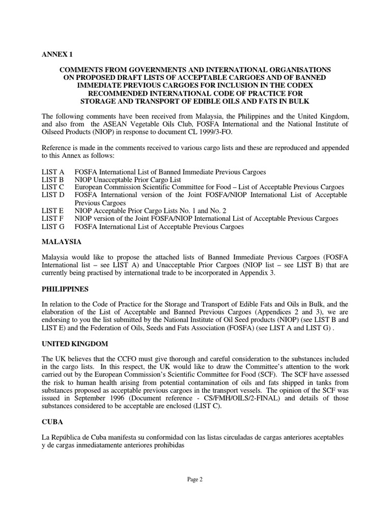 Fosfa Cargo Oil | PDF | Acetic Acid | Fatty Acid