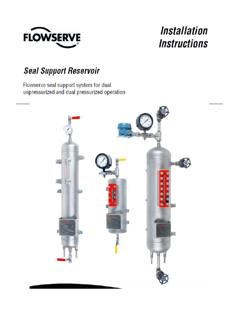 Instrucciones de Instalacion Reservoir Plan API 53A, 53B, 53C , ANSI ...