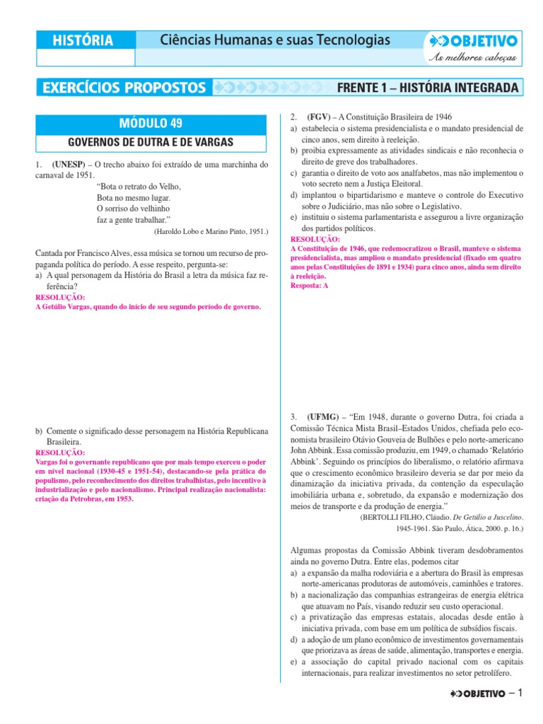 Apostila de História - Objetivo | PDF | Cuba | Fidel Castro