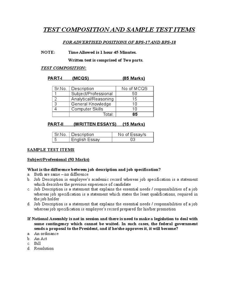 Test Templates | PDF | Multiple Choice | Essays