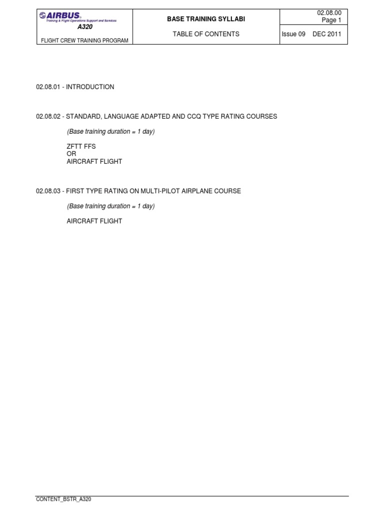 Base Training A320 | PDF | Takeoff | Aircraft