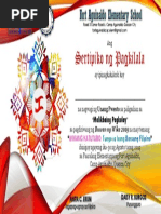 Certificate Patimpalak Sa Buwan NG Wika | PDF