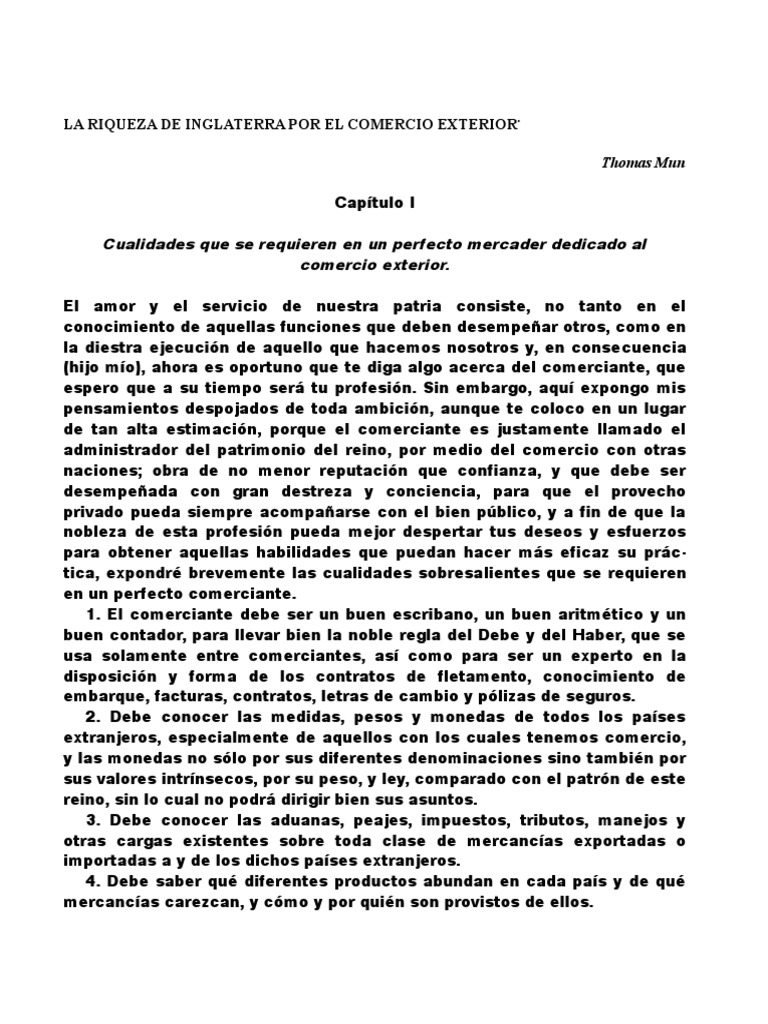 Cualidades requeridas para ser un comerciante exitoso en el siglo XVII ...
