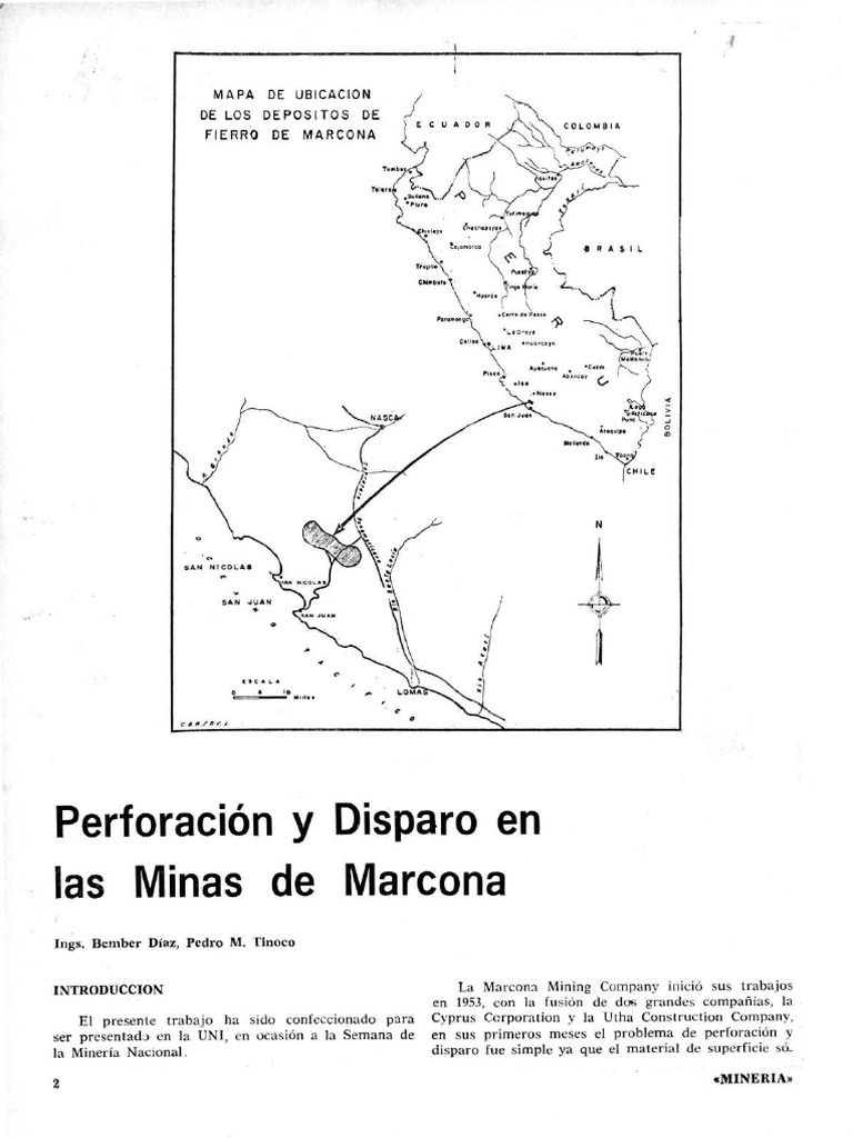 Perforación y Disparo en Las Minas de Marcona | PDF | Naturaleza | Science