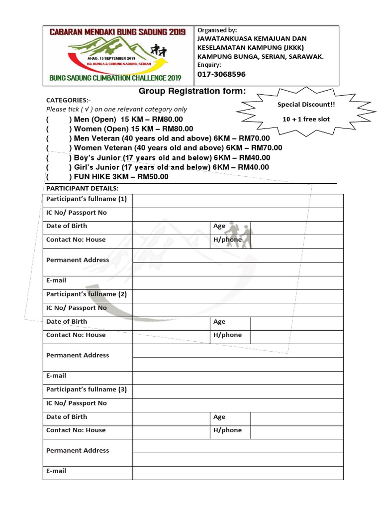 BSCC 2019 Group Registration Form | PDF | Private Law | Virtue