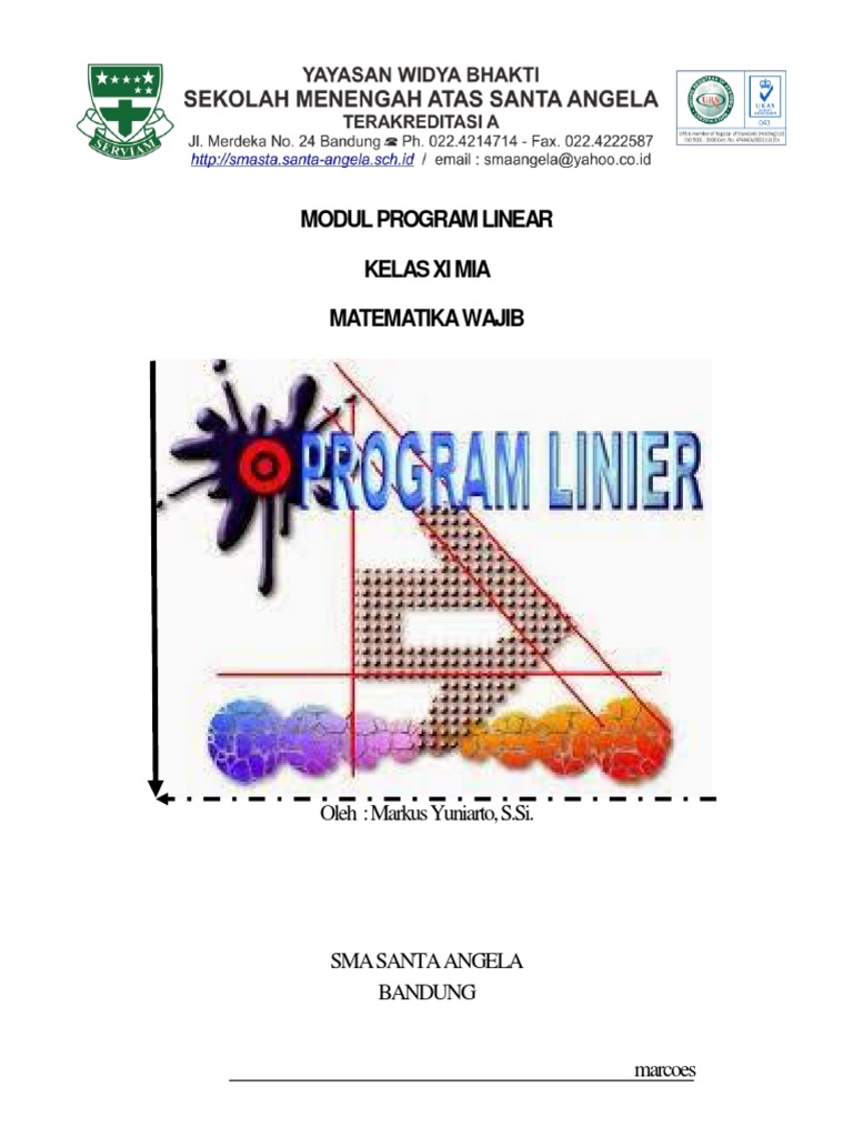 Modul Matematika Peminatan Kelas XI (Program Linear) | PDF