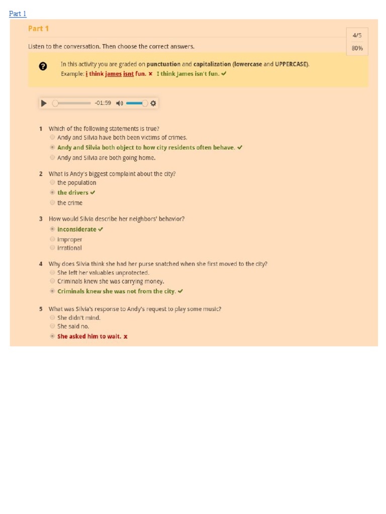 Summit 1 - Unit 5 General Test | PDF