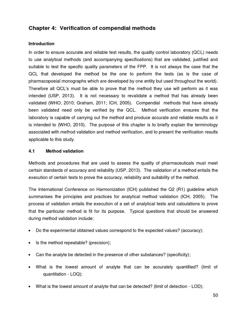 Chapter 4: Verification of Compendial Methods | PDF | Ultraviolet ...