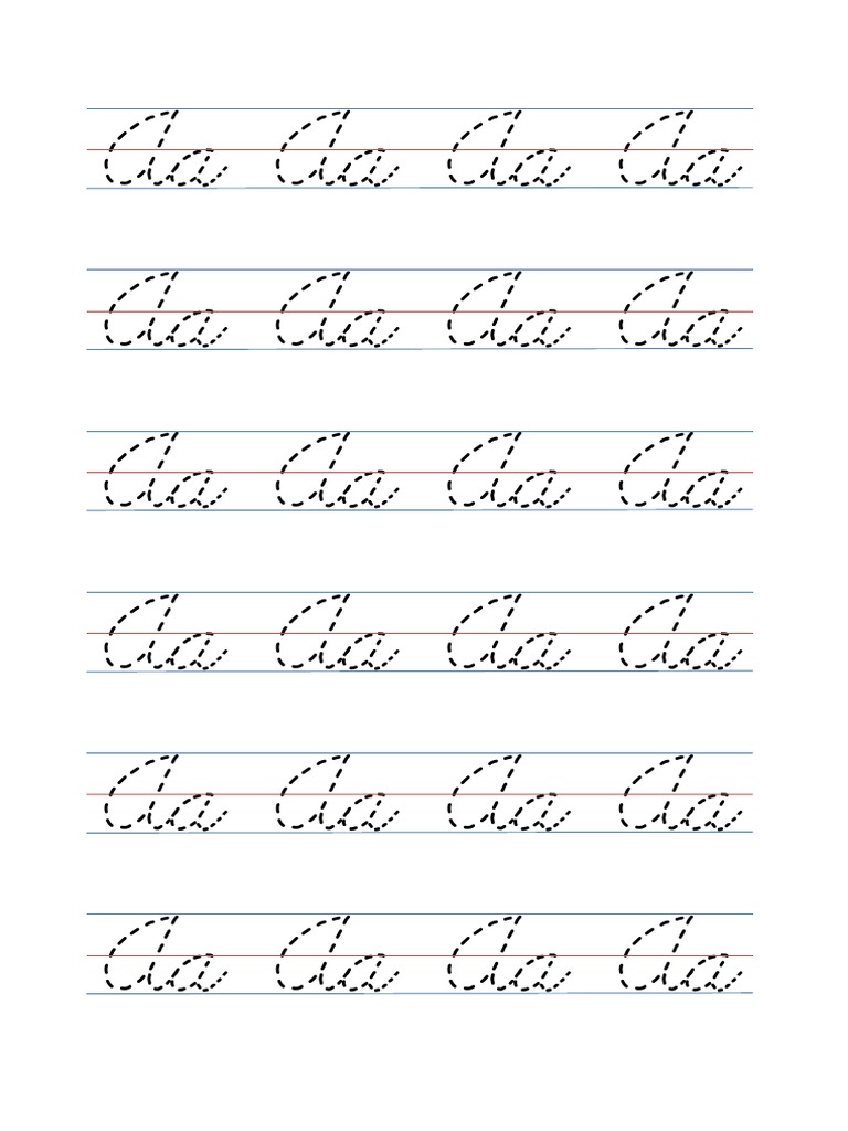 Tracing Cursive Letters | PDF