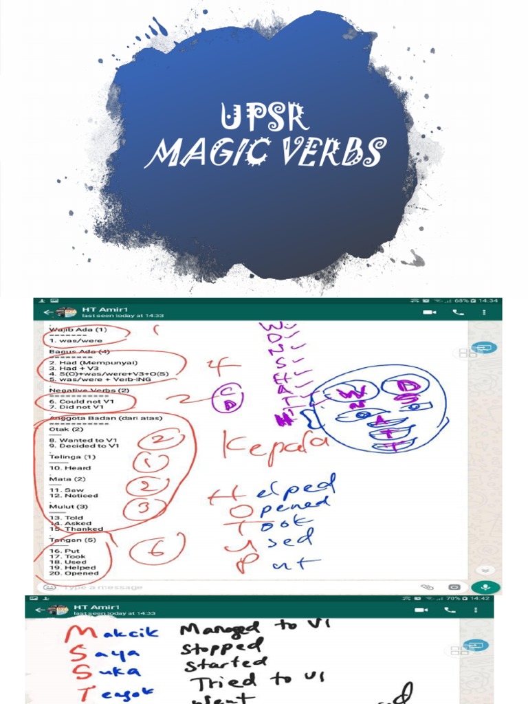Magic Verbs: A Compilation of Key Verbs Used in the UPSR English ...