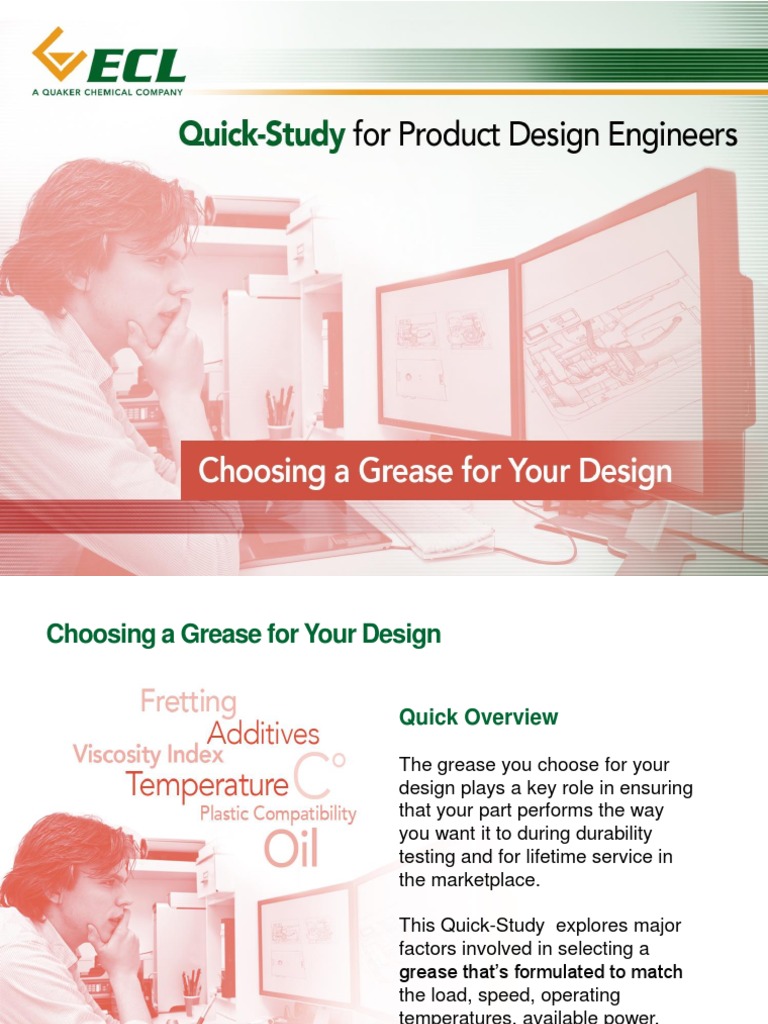 ECL - Choosing A Grease | PDF | Wear | Lubricant