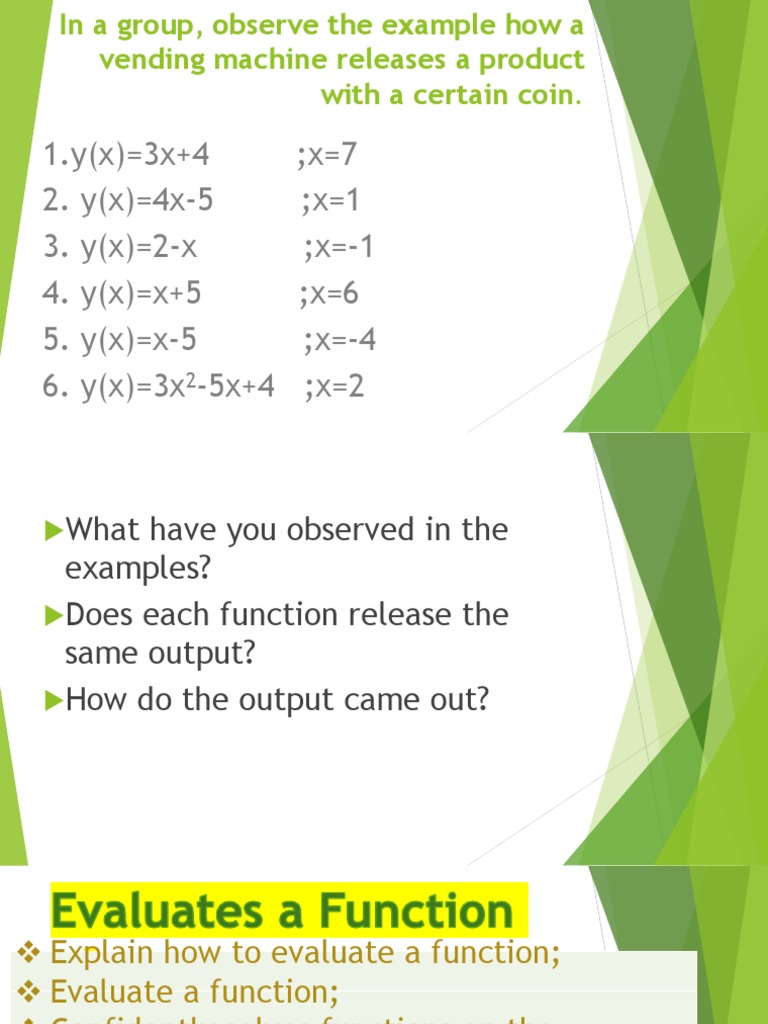GEN. MATH-Evaluating A Function | PDF