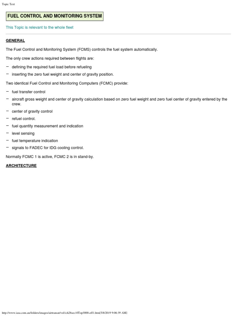 Fuel Control and Monitoring System: General | PDF