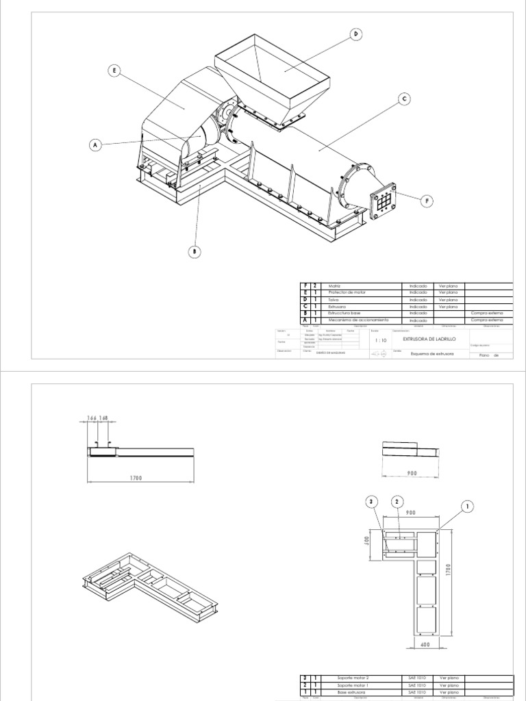 Anexo A-Planos Extrusora | PDF | Metalurgia | Unión