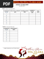 Talent Show Judge Score Sheet | PDF