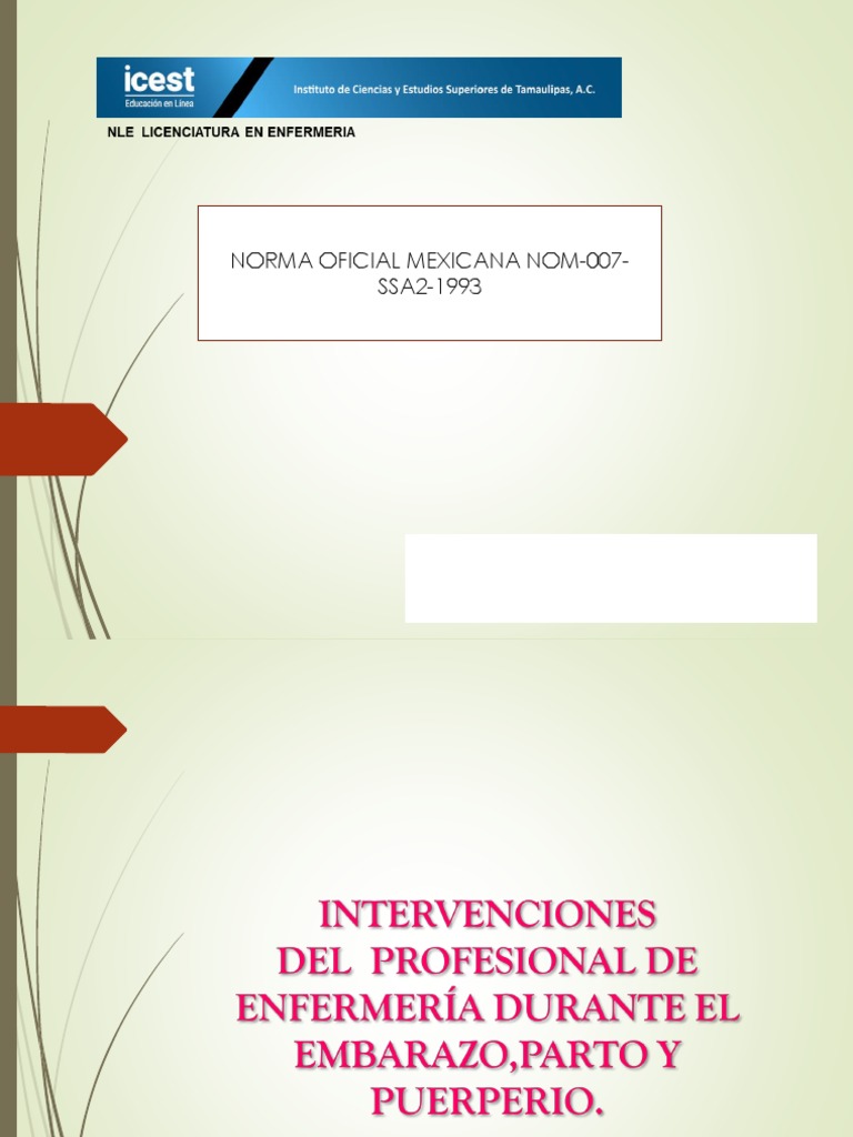 Norma Oficial Mexicana Nom-007-SSA2-1993 | Parto | Infantes