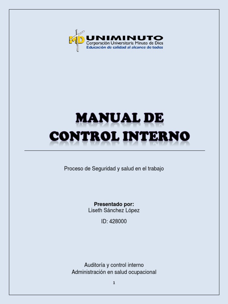 Manual de Control Interno SST | PDF | Derecho laboral | Planificación