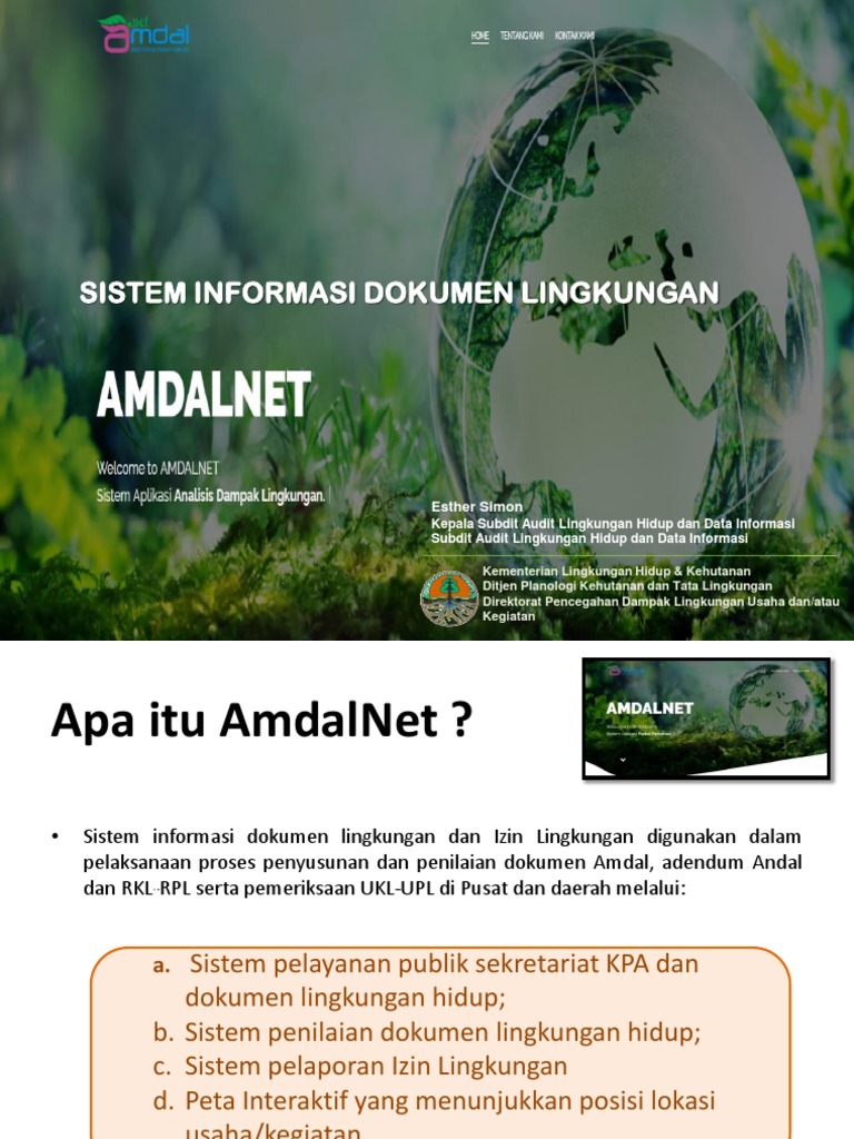 Sistem AmdalNet untuk Dokumen Lingkungan | PDF