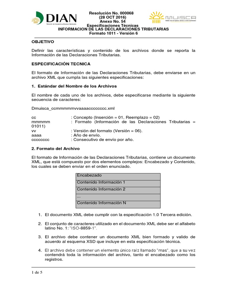 Especificaciones Formato XML 1011 | PDF | Xml | Estándares del consorcio World Wide Web