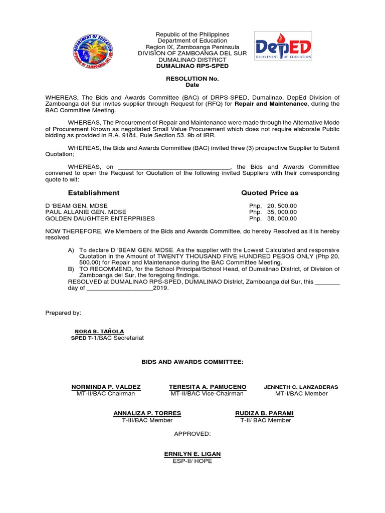 New Bac Reso & RFQ Terms & Condition | PDF | Receipt | Value Added Tax