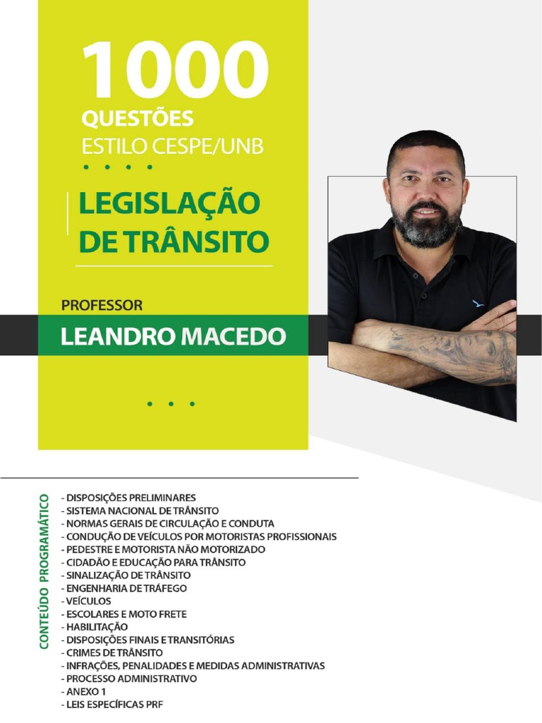 Questões de Trânsito: Infrações e Penalidades | PDF | Tráfego ...
