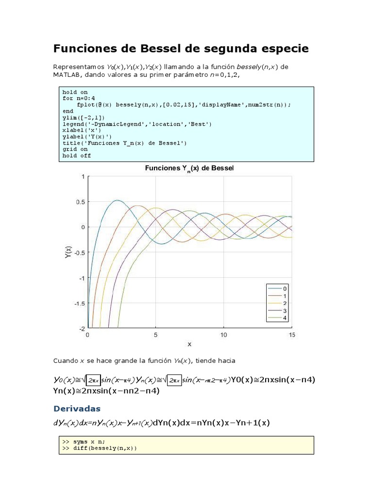 Funciones de Bessel de Segunda Especie | PDF