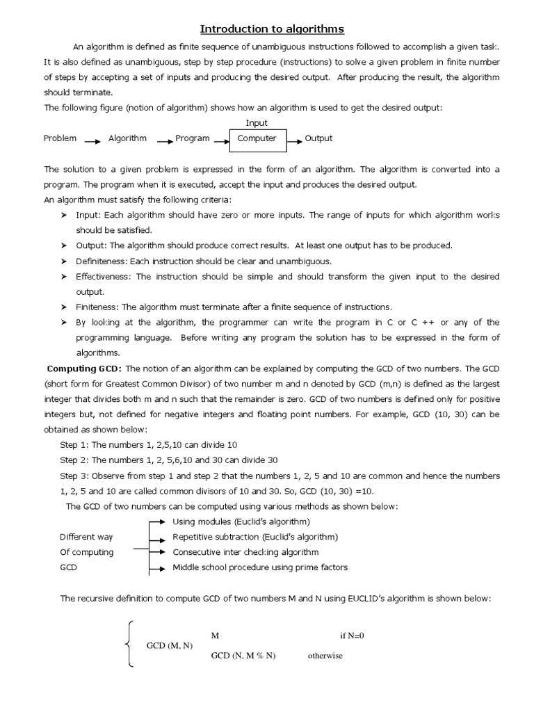 Introduction Chapter | PDF | Algorithms | Programming Language