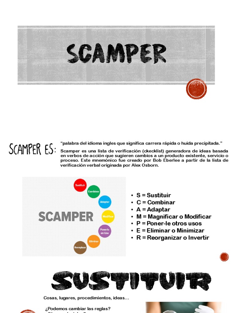 Scamper PDF | PDF | Verbo | Informática y tecnología de la información