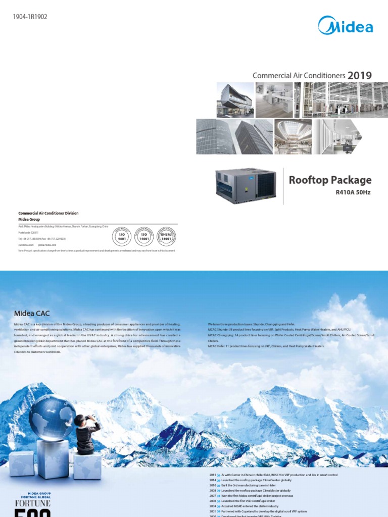 Midea Rooftop Package Unit | PDF | Hvac | Thermostat