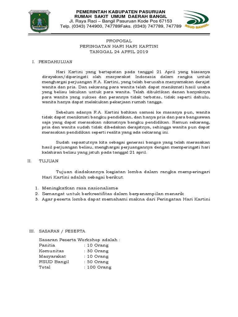 Proposal Hari Kartini | PDF