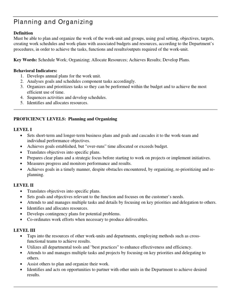 Planningand Organizing | PDF