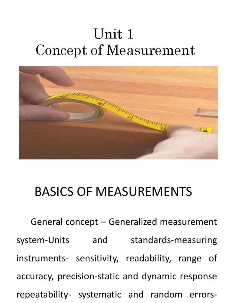 Unit 1 Concept of Measurement | PDF | Accuracy And Precision ...