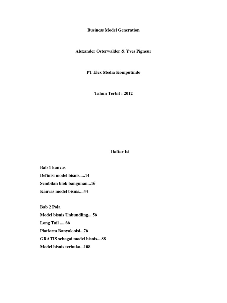 Business Model Generation | PDF