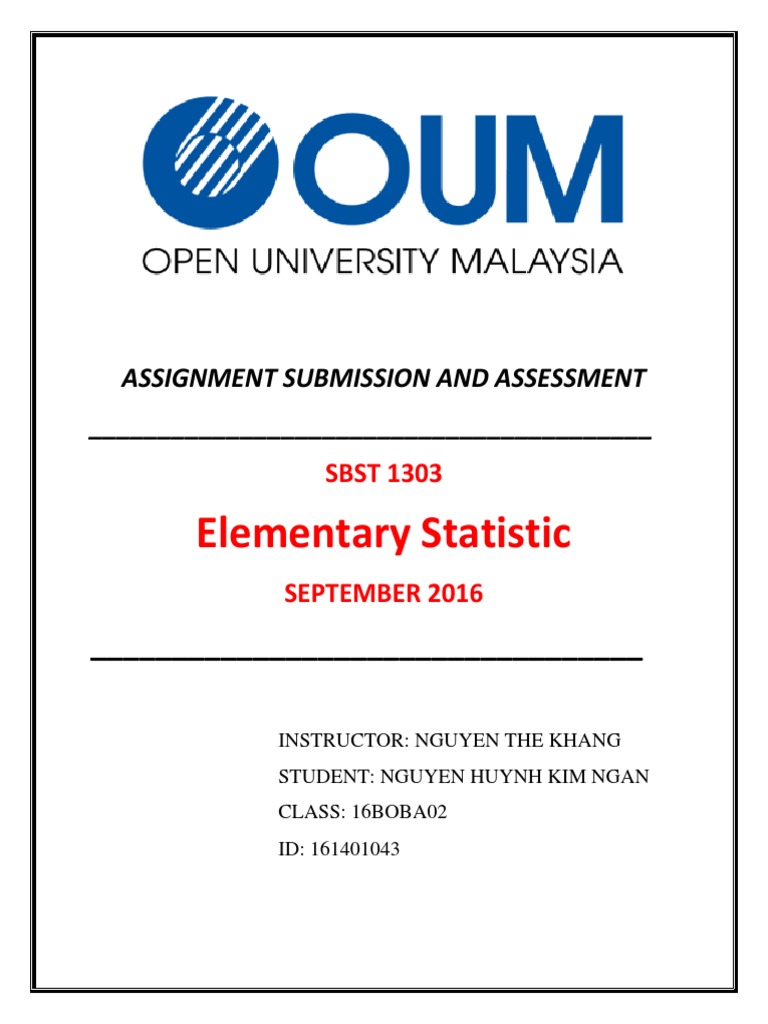 Elementary Statistic: Assignment Submission and Assessment | PDF