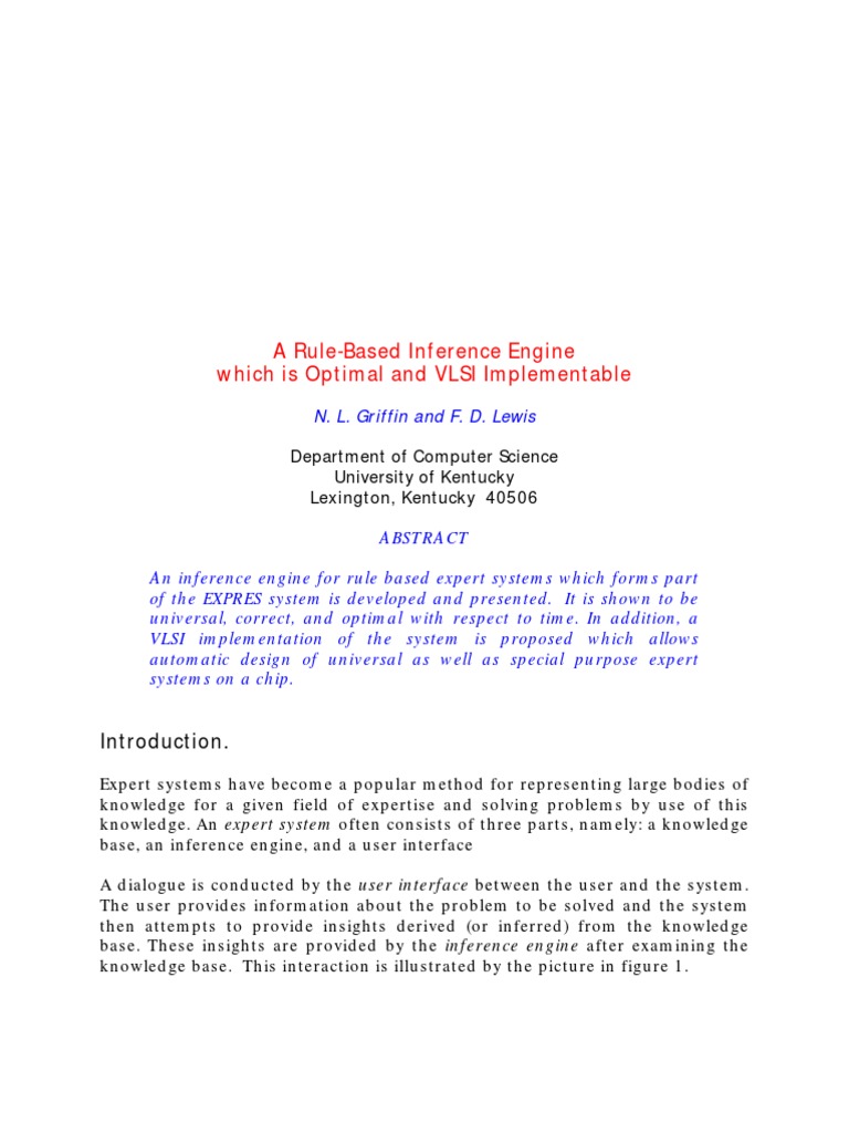 A Rule-Based Inference Engine PDF | PDF | Knowledge Representation And Reasoning | Algorithms