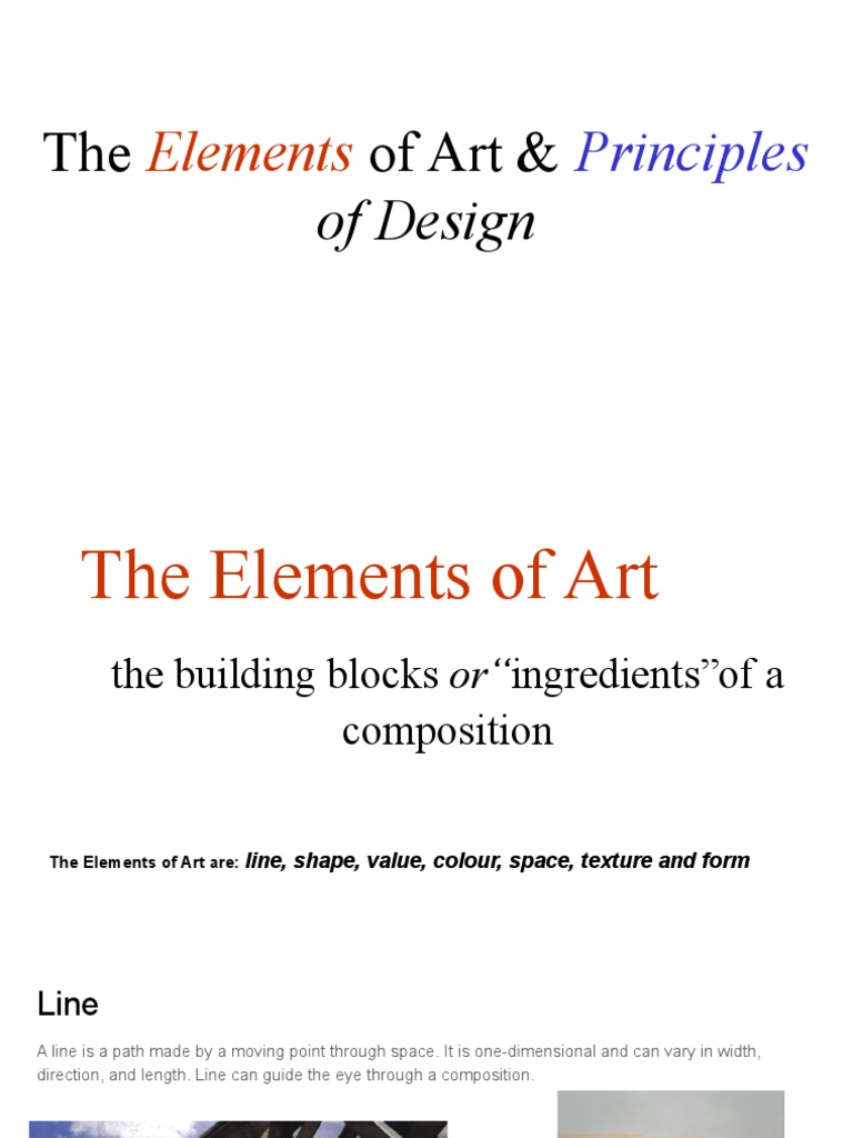 Elements and Principles of Art Explained | PDF | Composition (Visual ...