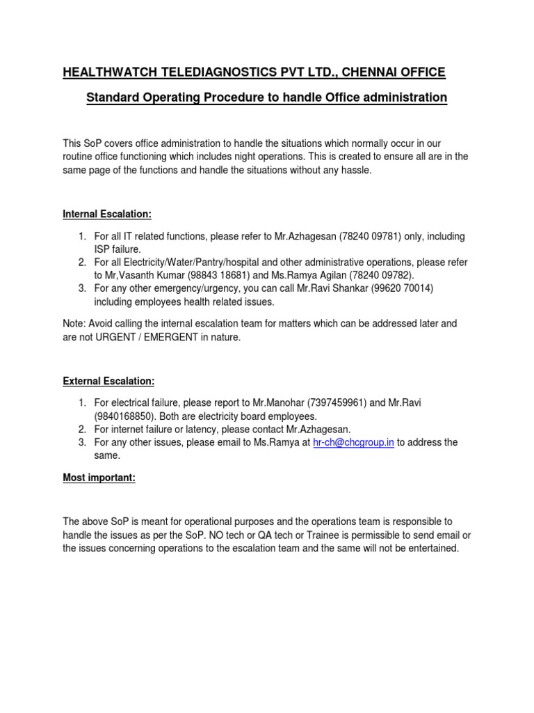 Sop For Admin | PDF | Power Supply | Traffic Light