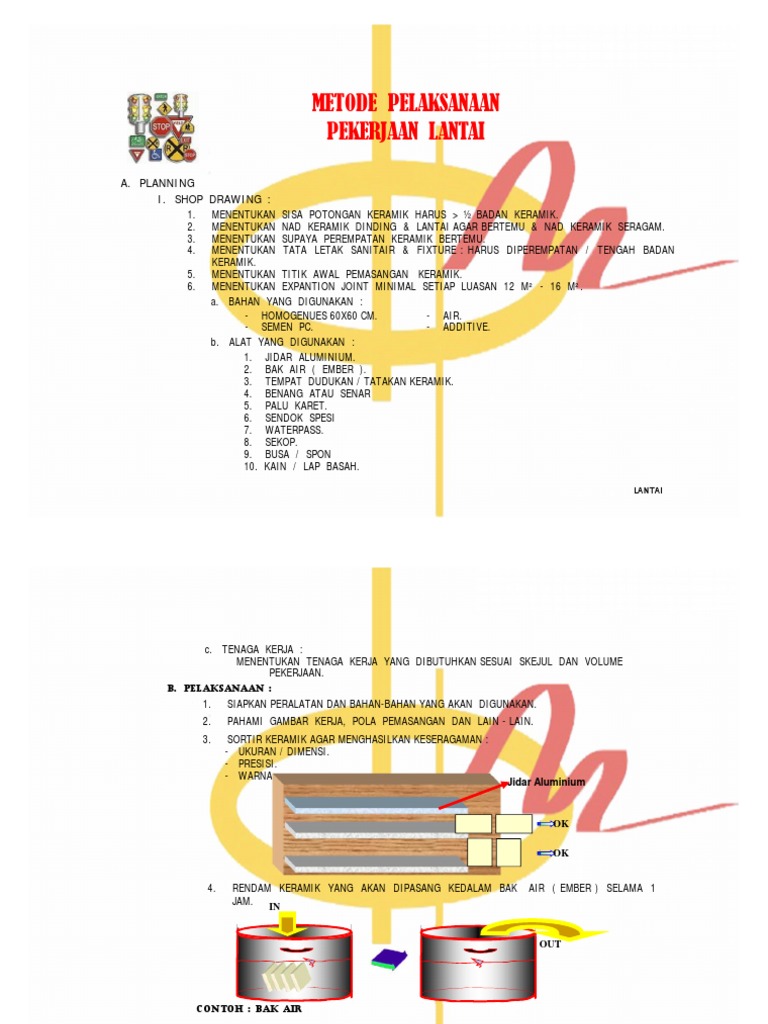 09 Metode Pekerjaan - Lantai Keramik - PPT (Compatibility Mode) | PDF