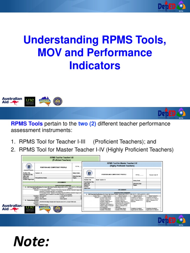 Understanding MOV and Performance Indicators in RPMS Tools | PDF ...